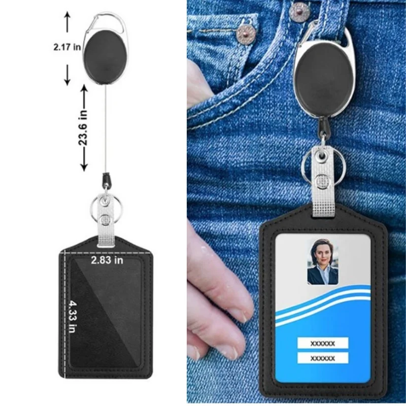 PU-Leather-ID-Badge-Case-Clear-Bank-Credit-Card-Holders-with ...