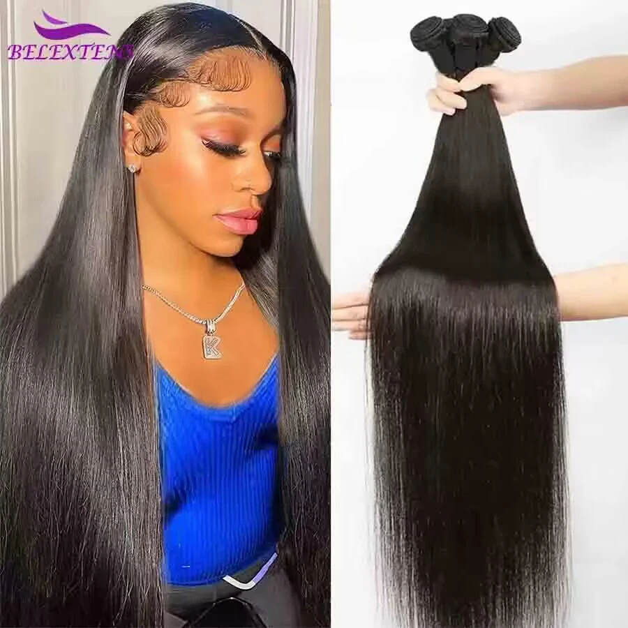 Bone Straight Bundles Brazilian Hair Weave Bundles Human Hair Extension ...