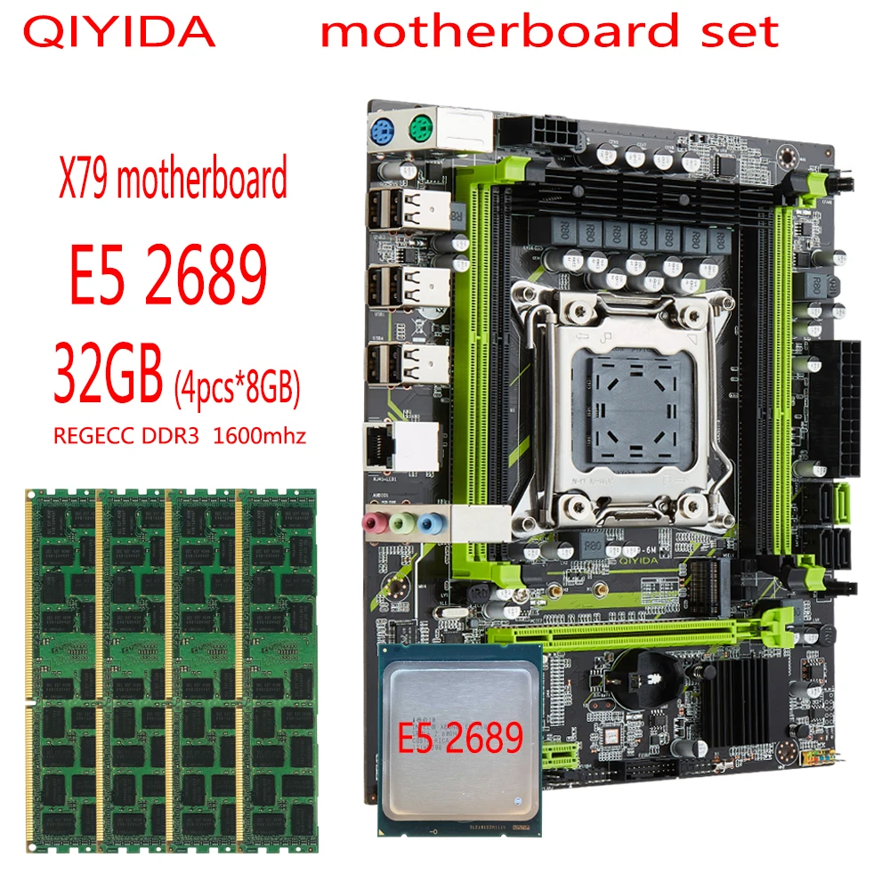 X79 Motherboard Set With Lga2011 Combos Xeon E5 2689 Cpu 4pcs X 8gb ...