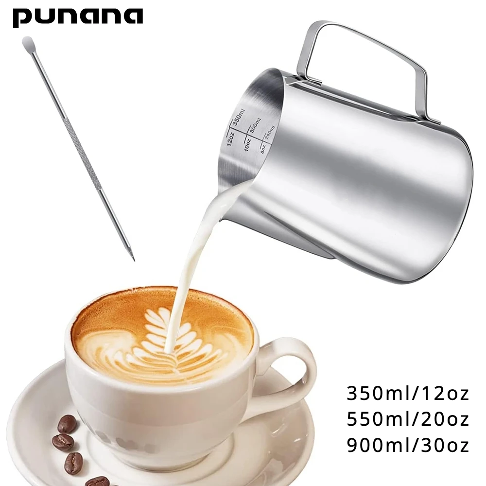 Milk-Frothing-Pitcher-12oz-20oz-30oz-Stainless-Steel-Coffee-Steaming-Pitcher-Espresso-Pitcher ...