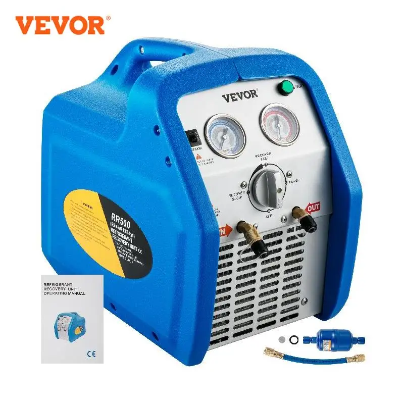 VEVOR Refrigerant Recovery Machine 110V/220V 50Hz/60Hz 3/4HP Single ...