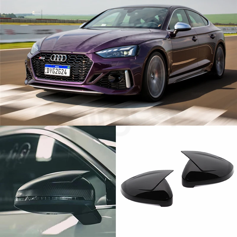 Pair-ABT-Style-A4-Car-Side-Rearview-Mirror-Cover-Cap-For-Audi-A4-S4-RS4 ...