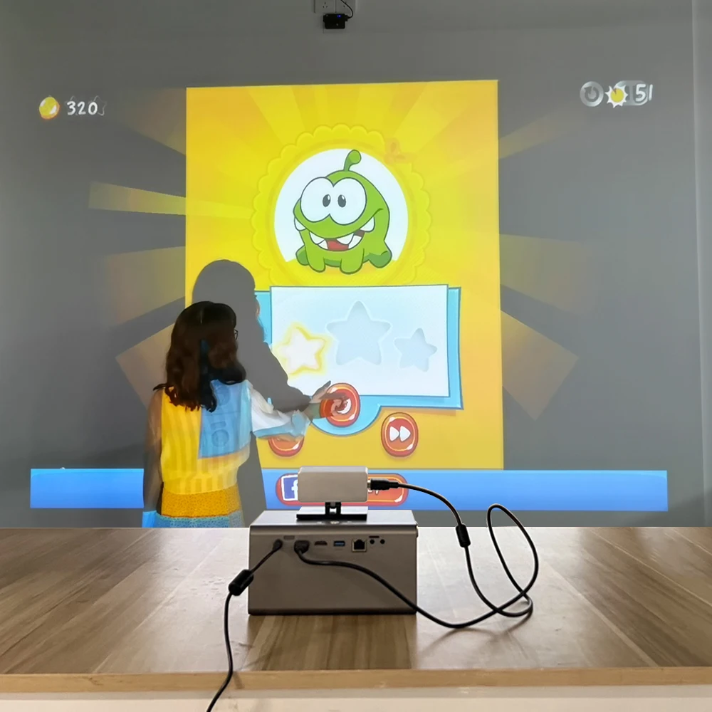 3d 인터랙티브 프로젝션 시스템 올인원 57 효과 게임 상호 작용 바닥 벽 프로젝터 3500 루멘 어린이 낙원