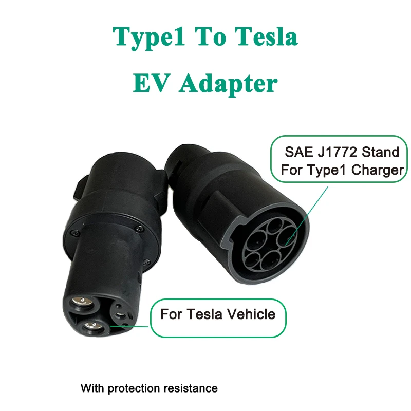 Aiburton-Electric-Vehicle-Charger-Adapter-SAEJ1772-to-Tesla-Socket-60A ...