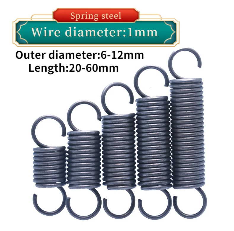 Wire diameter:1mm Spring Steel Open Hook Pullback Spring with Hook ...