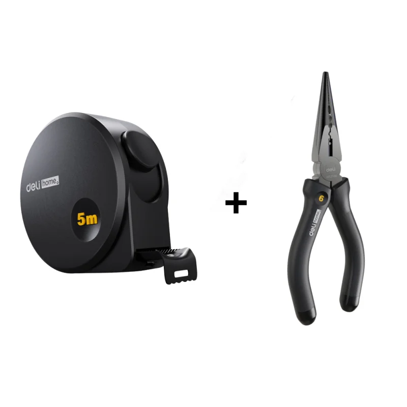 Mètre à ruban,3M and 6inch plier--Deli Ruban à mesurer en acier, calcul ...