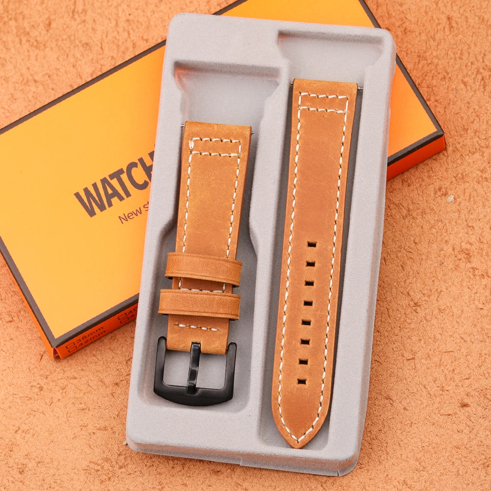 Correas-de-reloj-de-liberaci-n-r-pida-de-cuero-genuino-para-hombres-y ...