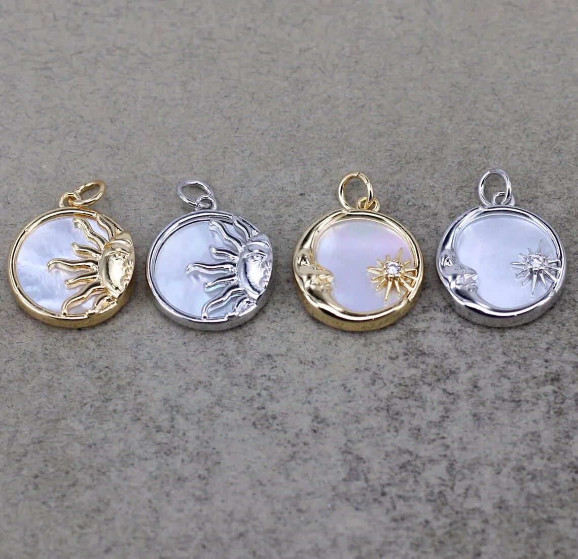10pcs-Sun-Crescent-Charm-with-Mother-of-Pearl-Backing-Sun-Charm-Moon ...
