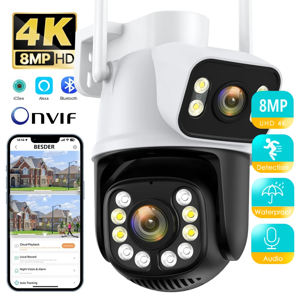 ICSEE-WiFi-Surveillance-Camera-4K-8MP-Wireless-Security-Cameras-Human ...