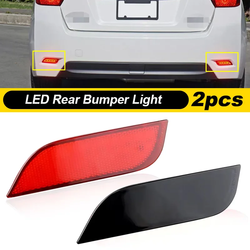 For-Subaru-Impreza-WRX-STi-XV-Crosstrek-Red-LED-Bumper-Reflectors ...