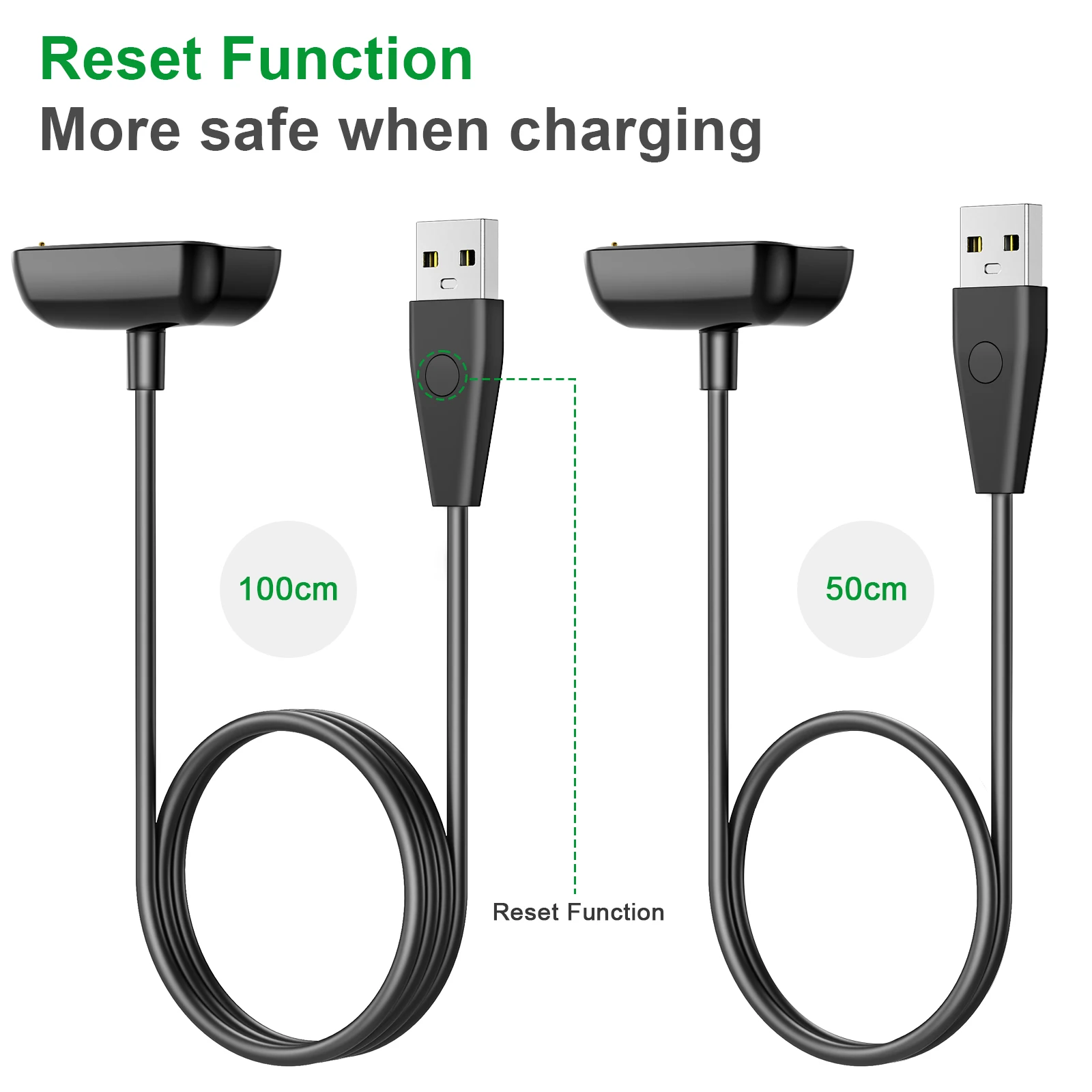 100cm/50cm USB Charger For Fitbit Charge 5 Charging Cable For Fitbit ...