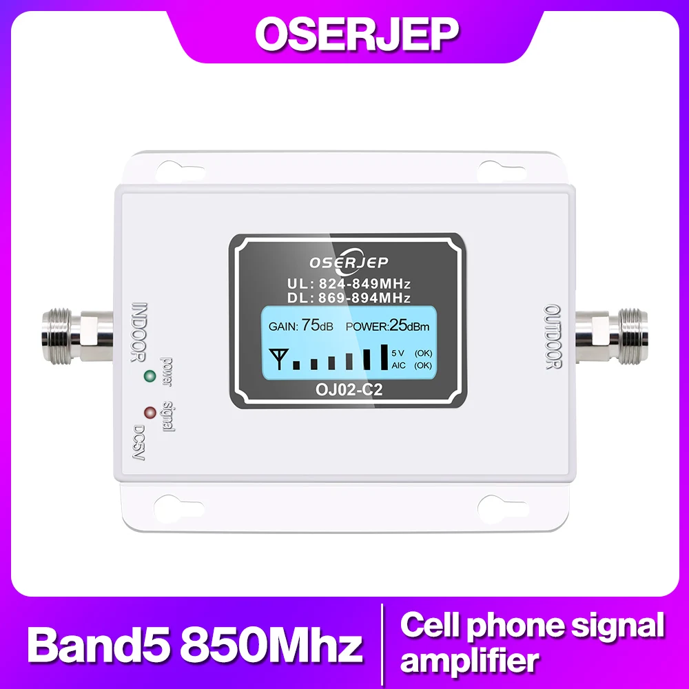 Repetidor B5 850 Mhz 70dB CDMA, amplificador de señal de teléfono celular GSM 850 Mhz 2G 3G ...