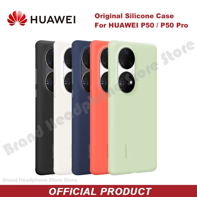 100% original huawei p50 pro caso silicone líquido capa protetora com ...