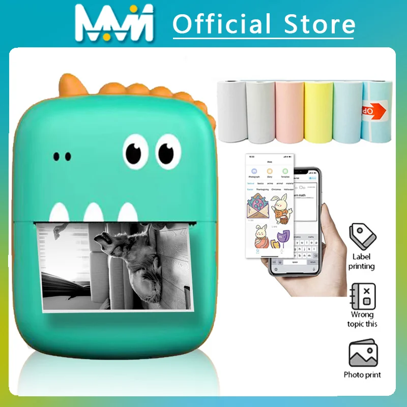 Mini-Thermal-Printer-Portable-Wirelessly-BT-203dpi-Photo-Label-Memo ...