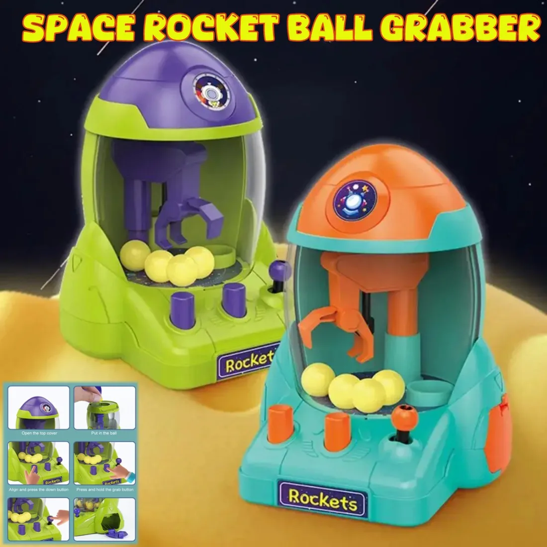 Hot-Sale-Fantastic-Children-s-Mini-Grab-Ball-Machine-Cartoon-Rocket ...