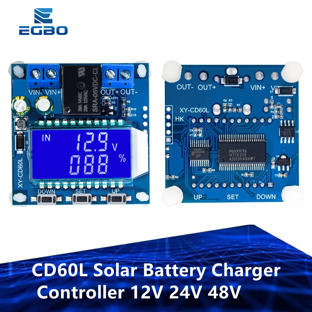 CD60L Solar Battery Charger Controller 12V 24V 48V Charging Discharge ...