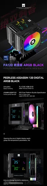 Am5 Cpu 120mm Case Fan Thermalright Peerless AssAssin 140 Computer Case ...