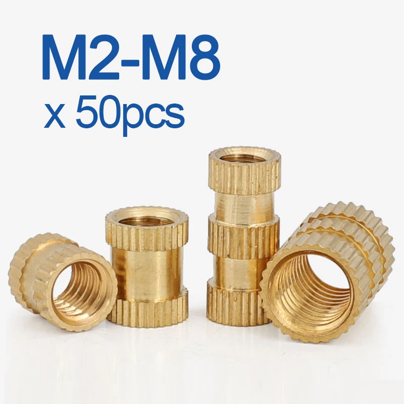 50pcs-lot-M2-M2-5-M3-M4-M5-M6-M8-Brass-Insert-nut-Injection-Molding ...