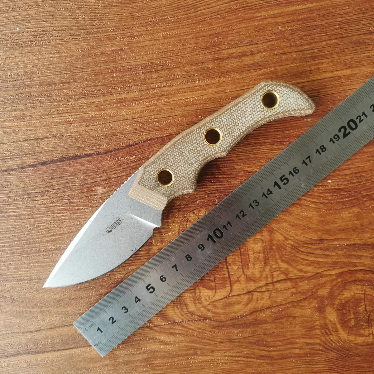 Kubey-ku376-Fixed-Blade-Hunter-Knife-Beadblast-14C28N-Steel-Micarta-Handle-outdoor-survival ...