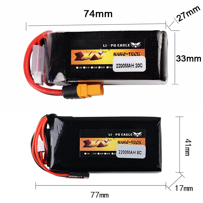 11.1V 2200mAh Lipo battery for Fixed Wing Aircraft drone Model GT3B T6 ...