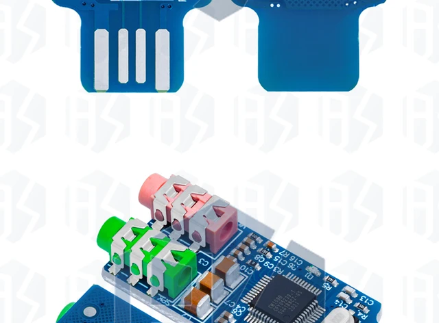 Pc Audio Card 2-Pack USB Sound Card Adapters - CM108 Audio Module For ...