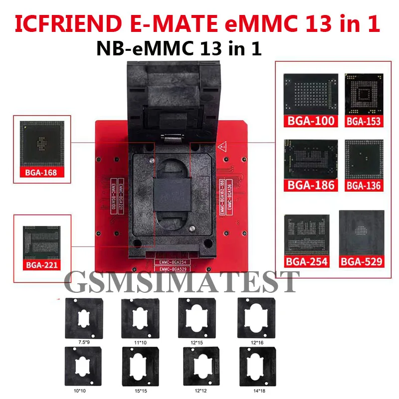 2023 MOORC E MATE X E MATE PRO BOX EMMC BGA 13 IN 1 SUPPORT 100 136 168 ...
