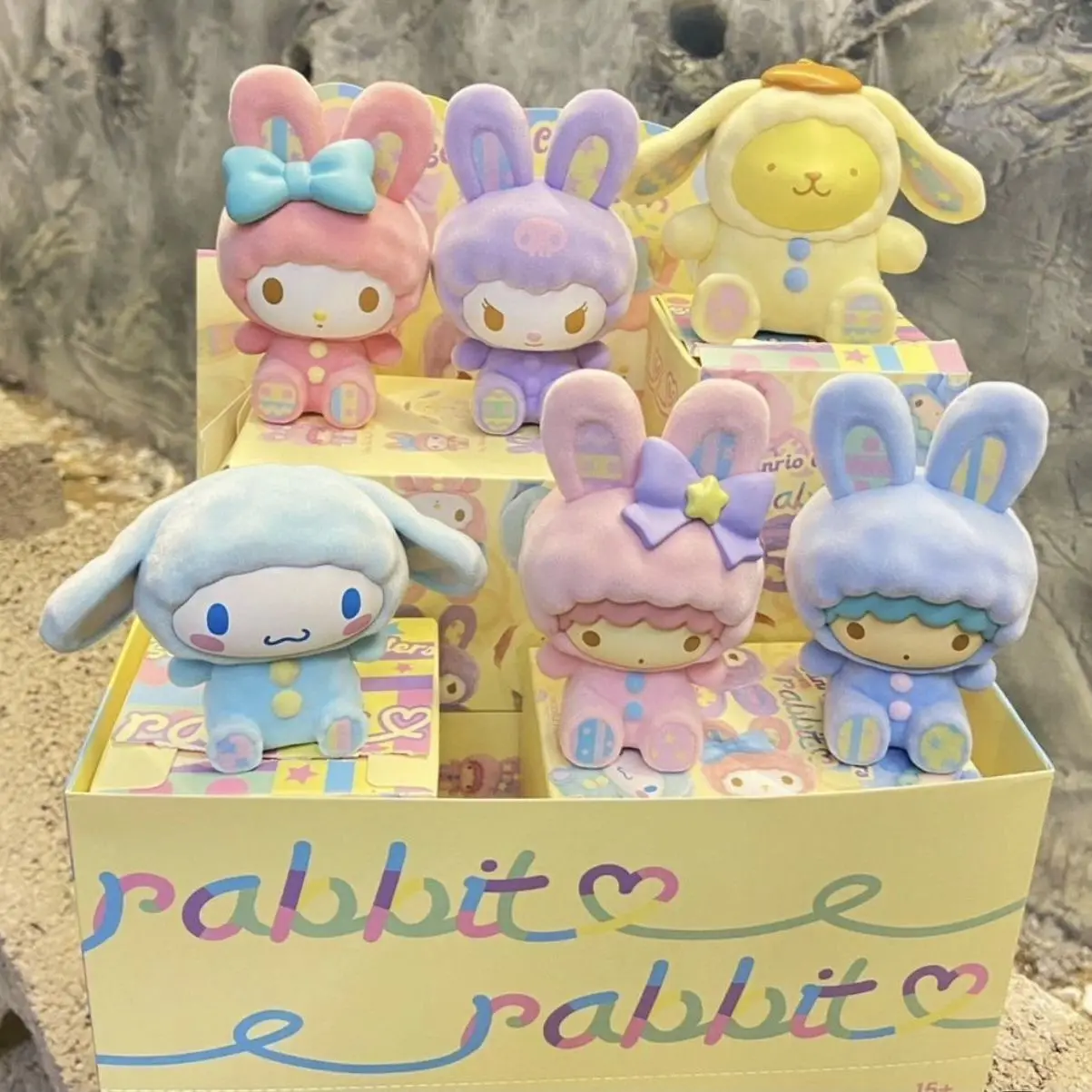 Conejo-Kuromi-Cinnamoroll-My-Melody-Hello-Kitty-caja-ciega-figuras ...