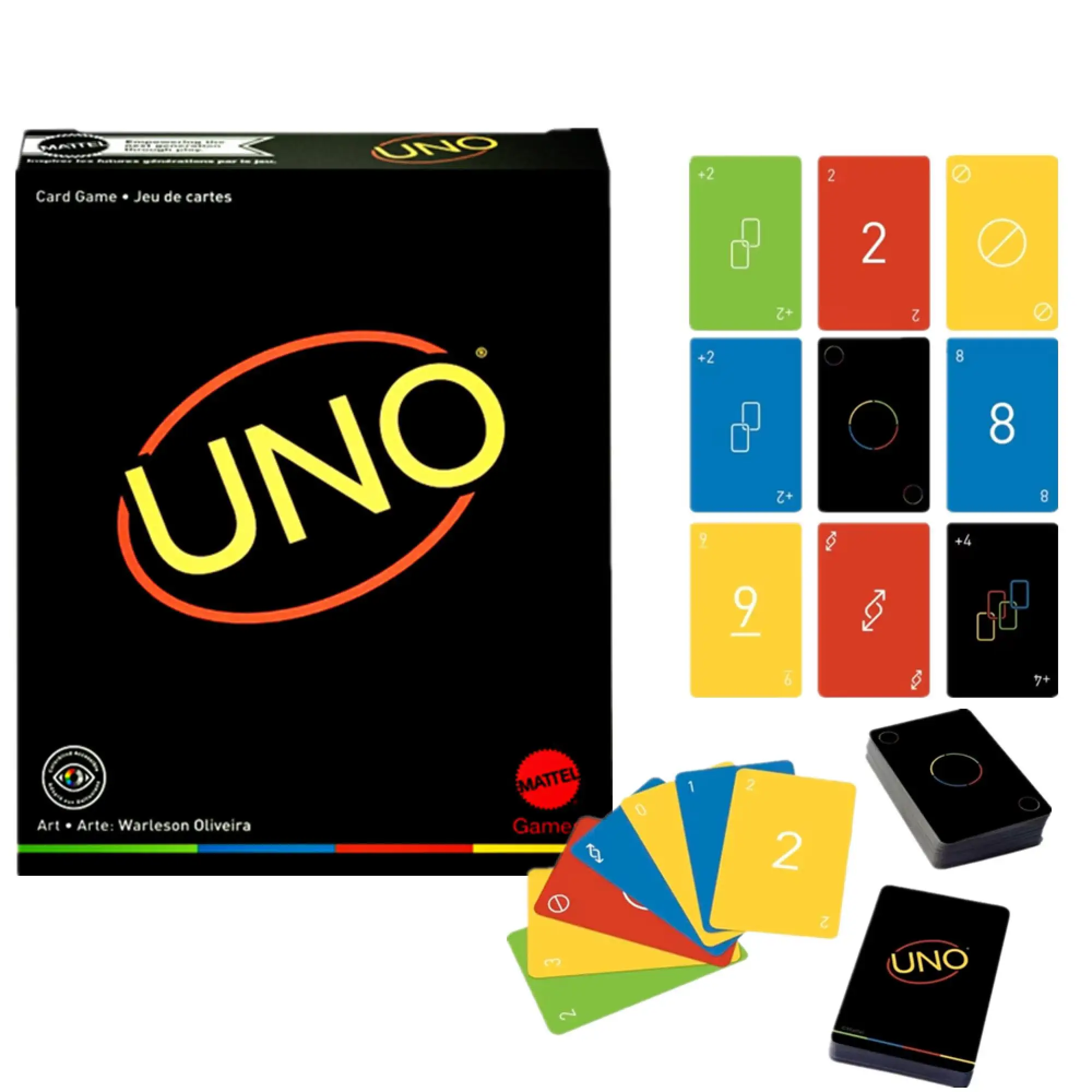 Juego-de-cartas-minimalista-Mattel-Uno-para-adultos-y-adolescentes-con ...