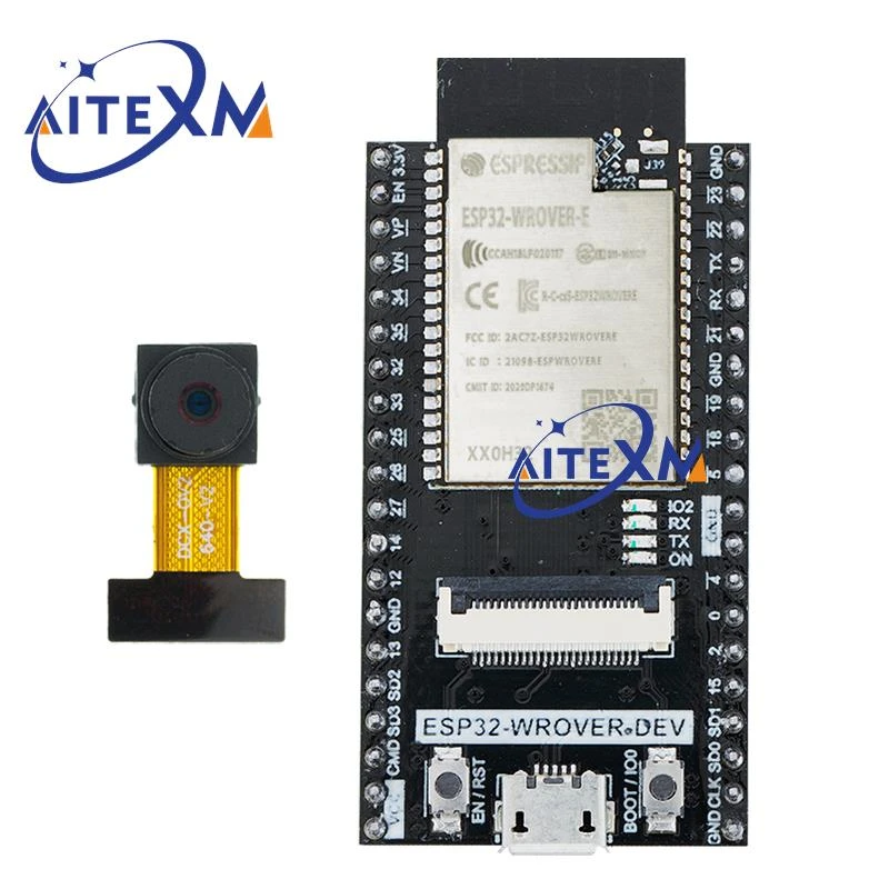 Módulo de cámara ESP32, placa de ESP32 WROVER con cámara, wifi, Bluetooth, para Arduino IDE C ...