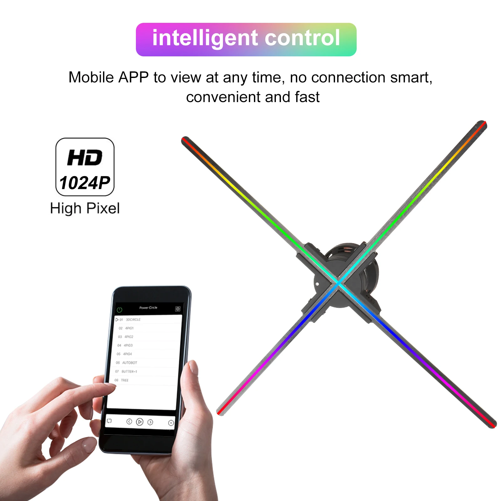 65-80-100CM-3D-Fan-WiFi-LED-Hologram-Projector-Holographic-Image ...