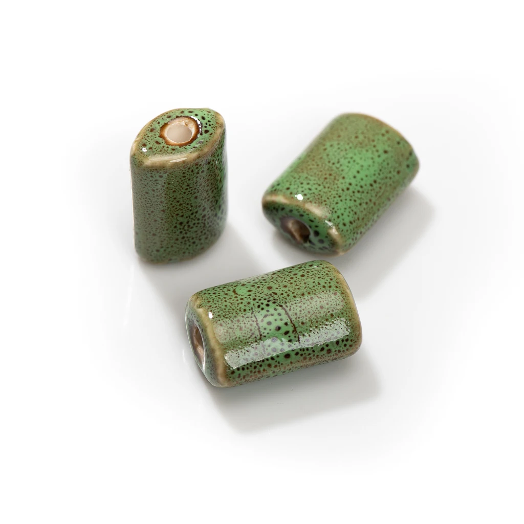 Handcrafted Large Ceramic Barrel Bead 1 Piece 30x21x14mm for DIY ...