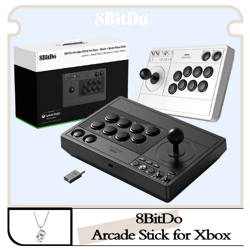 8BitDo-Wireless-Arcade-Stick-com-conector-de-udio-3-5mm-2-4G-com-fio ...