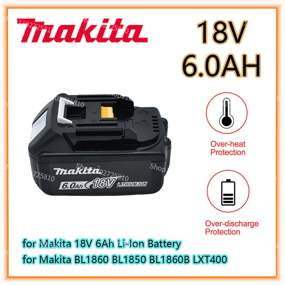 Makita-Original-18V-6000mAh-Lithium-ion-Rechargeable-Battery-18v-drill-Replacement-Batteries ...