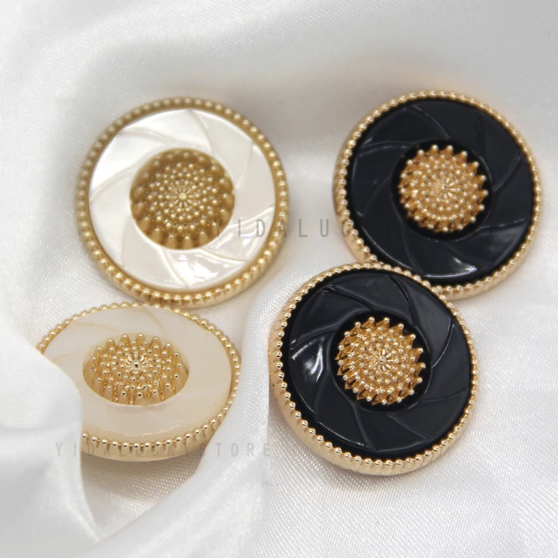 HENGC-Vintage-Women-s-Jacket-Round-Metal-Buttons-For-Needlework-Coat ...