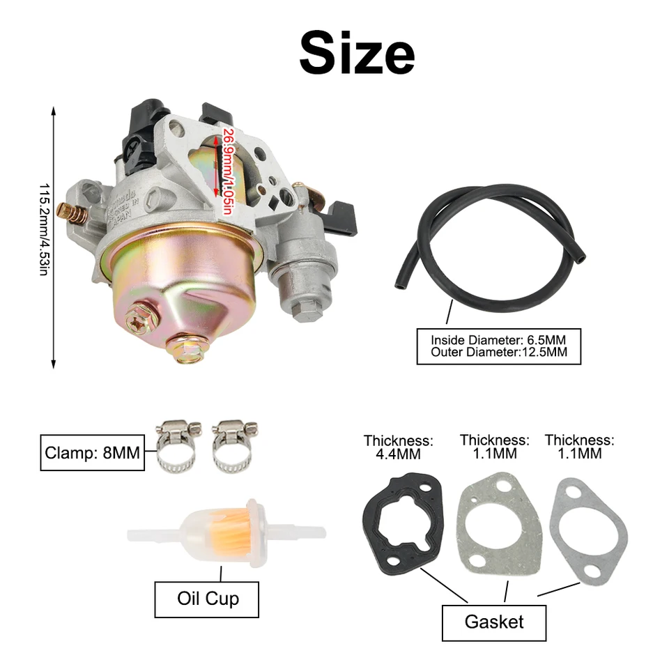 Gas Faucet Gasket Set Carburetor Sealing & Repair Kit For Honda GX270 ...