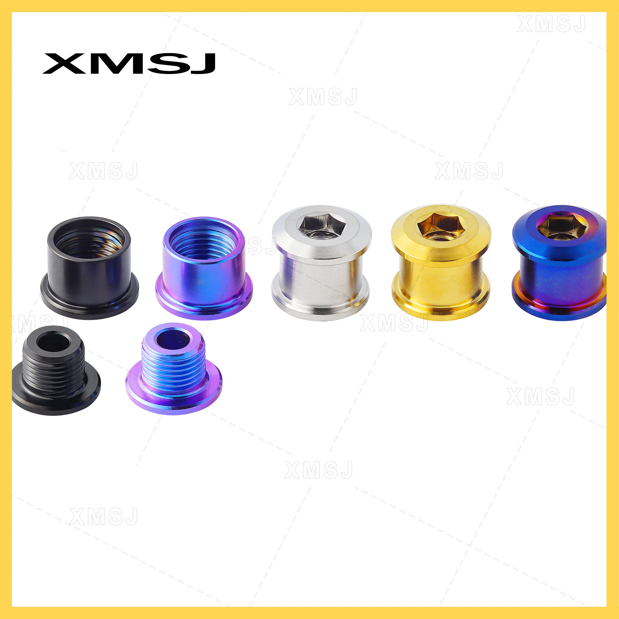 Titanium Alloy Bicycle Chainring Bolts Screws Road MTB Bike Crankset ...