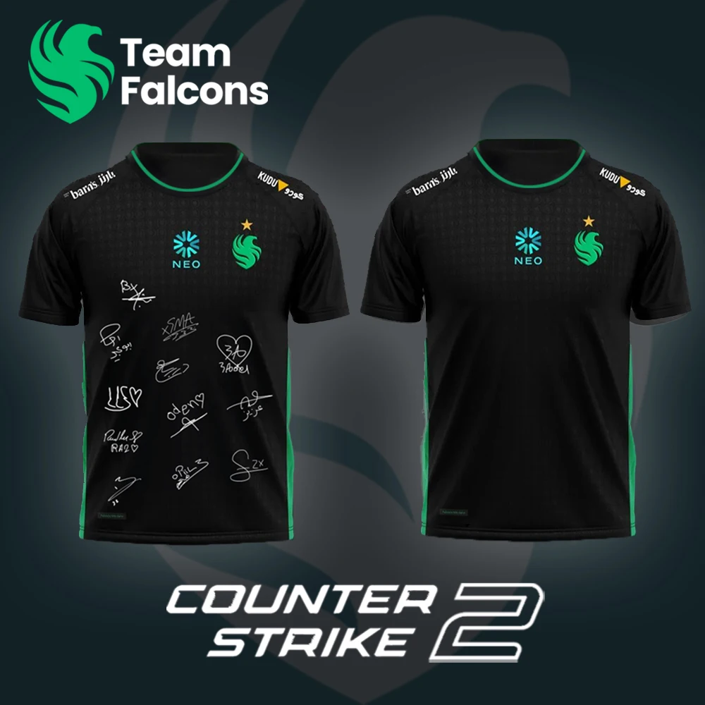 Esports Club Team Falcons 2025 Jerseys CS2 Valorant Player Training ...