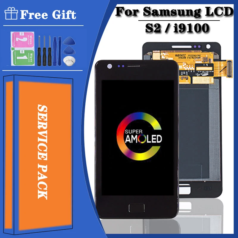4.3"ORIGINAL For SAMSUNG Galaxy S2 i9100 I9100 LCD Display Touch Screen ...