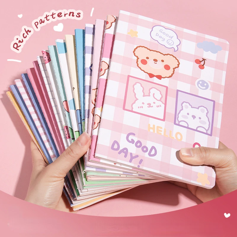 4-Pcs-Kawaii-A5-Book-Notepad-Notebook-Cartoon-Memo-Ins-Student-Hand ...