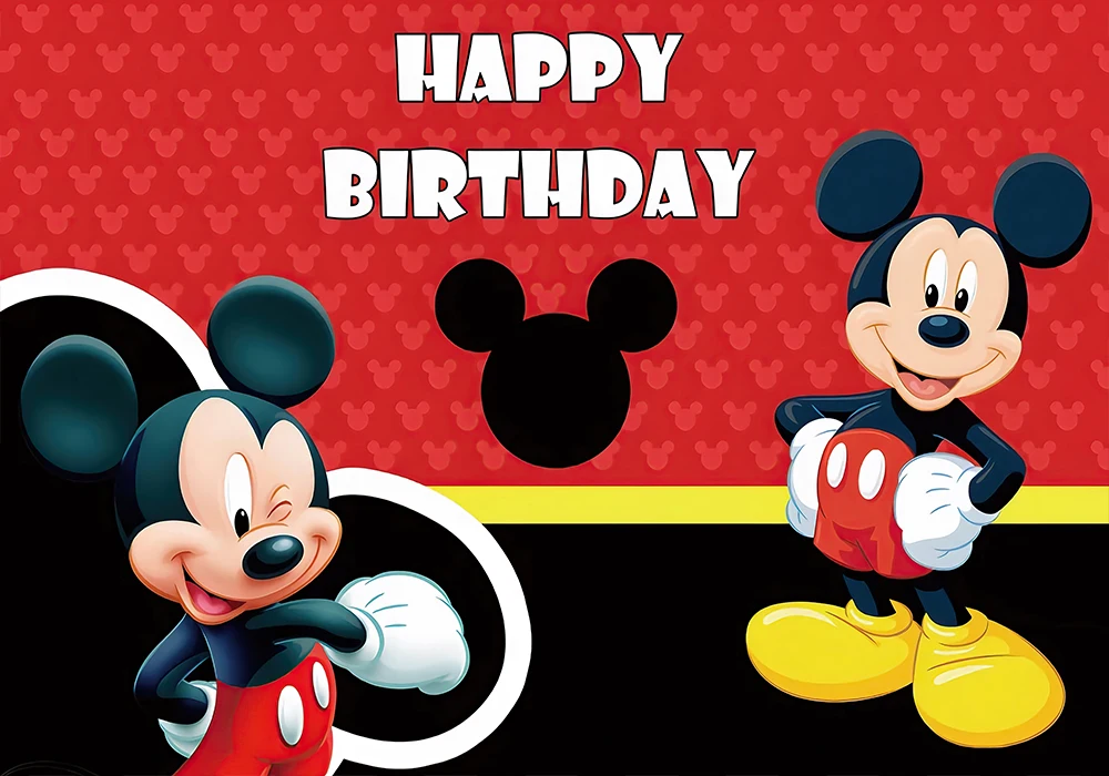 Fondo De Cumpleaños De Mickey Mouse Plantilla De MICKEY MOUSE