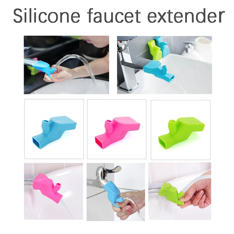 2PCS Portable Silicone Faucet Extender Soft And Elastic Easy To Use ...