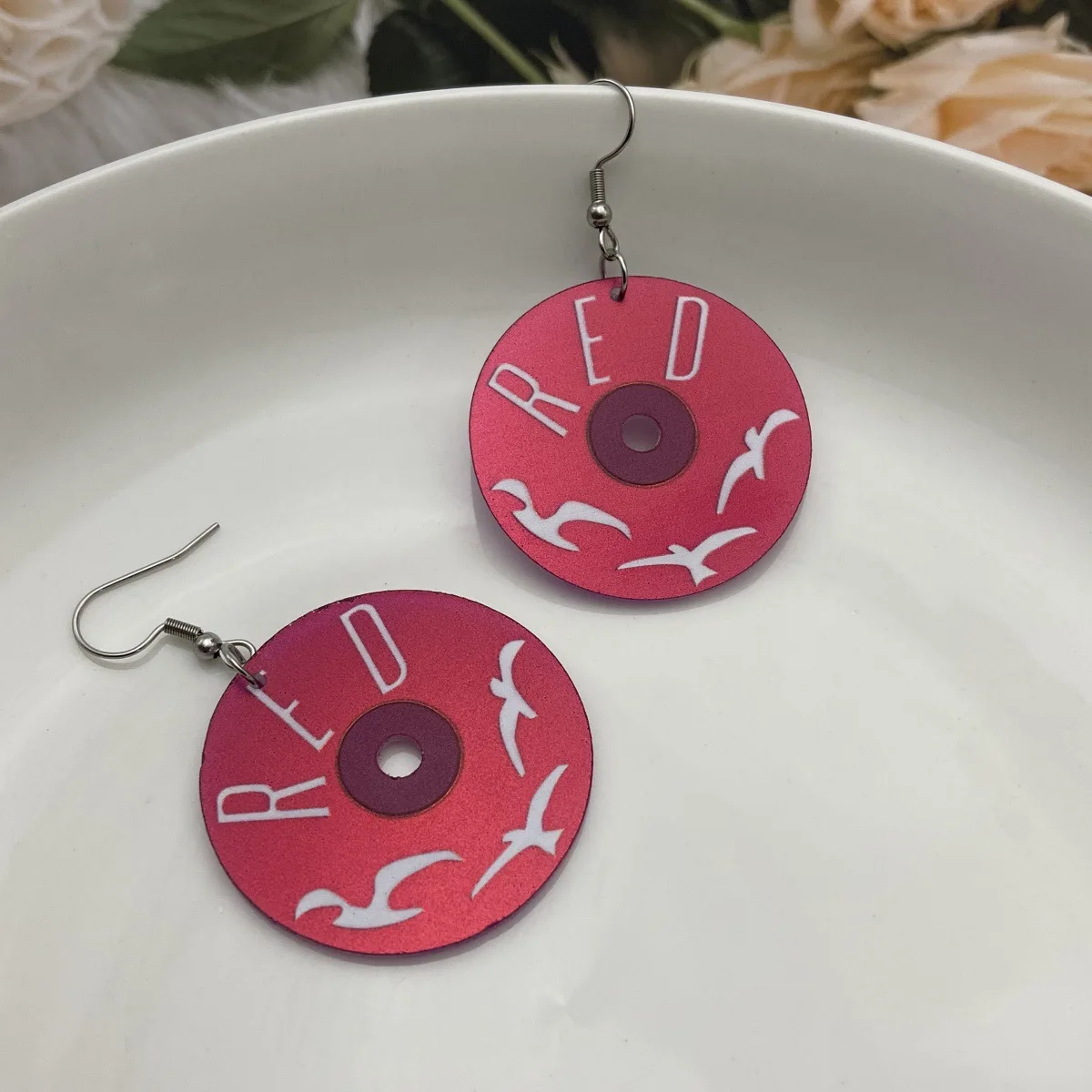 Pink-Record-Dangle-Dazzle-Earrings-Fashion-Trends-Women-s-Beautifully ...