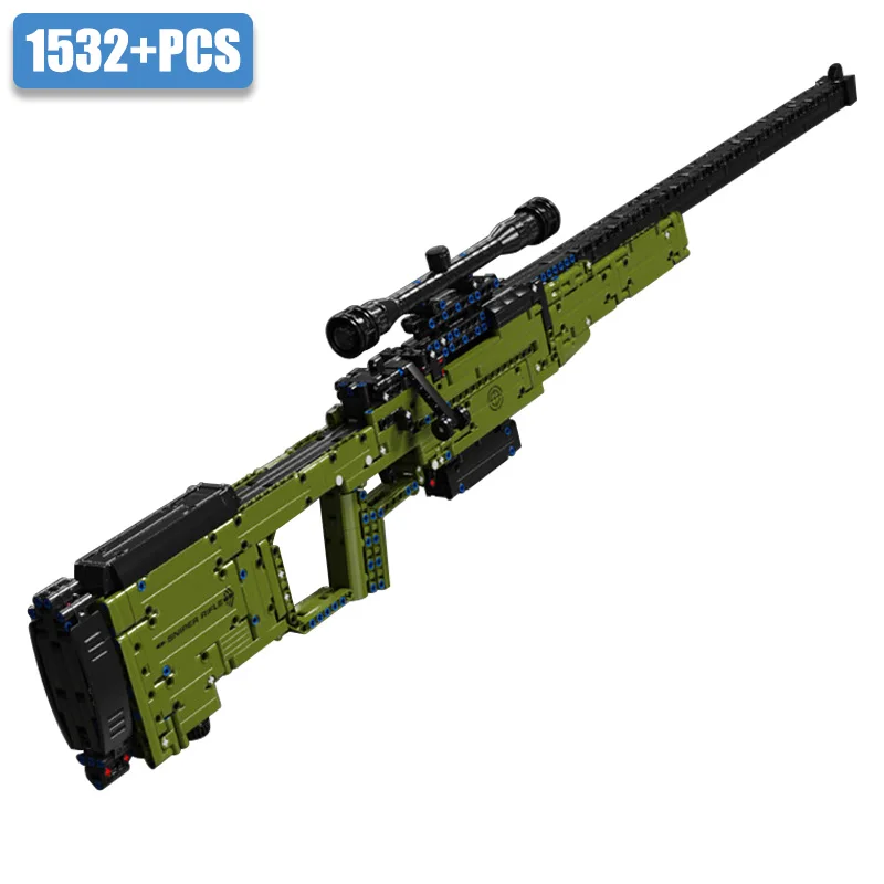 Military-1532pcs-AWM-Sniper-Rifle-Model-Building-Blocks-Weapon-Bricks ...