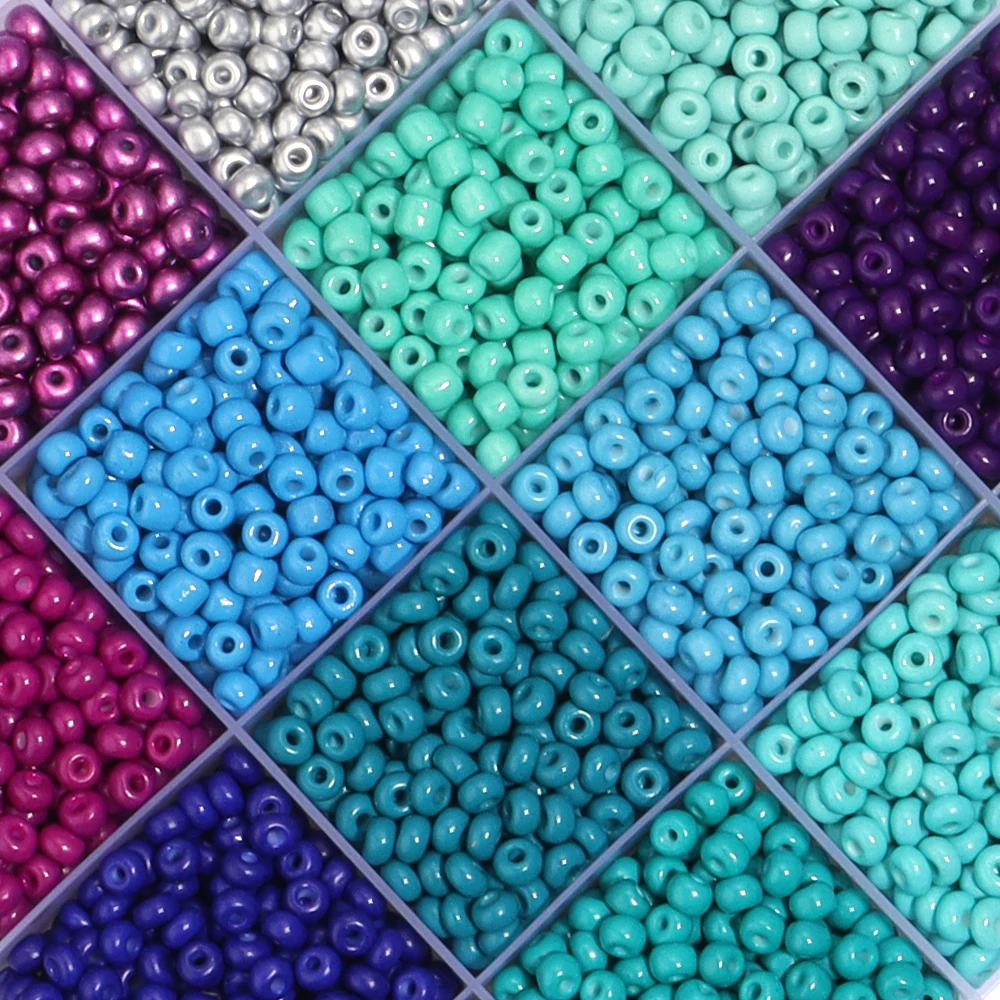 Linsoir Colorful Czech Glass Seed Beads Round Loose Spacer Beads For ...