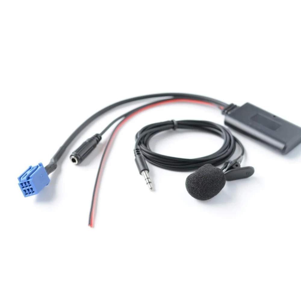 1-5M-Car-Bluetooth-AUX-Cable-Microphone-Blue-6Pin-Audio-Adapter-for ...