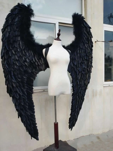 Huge Black Angel Wings