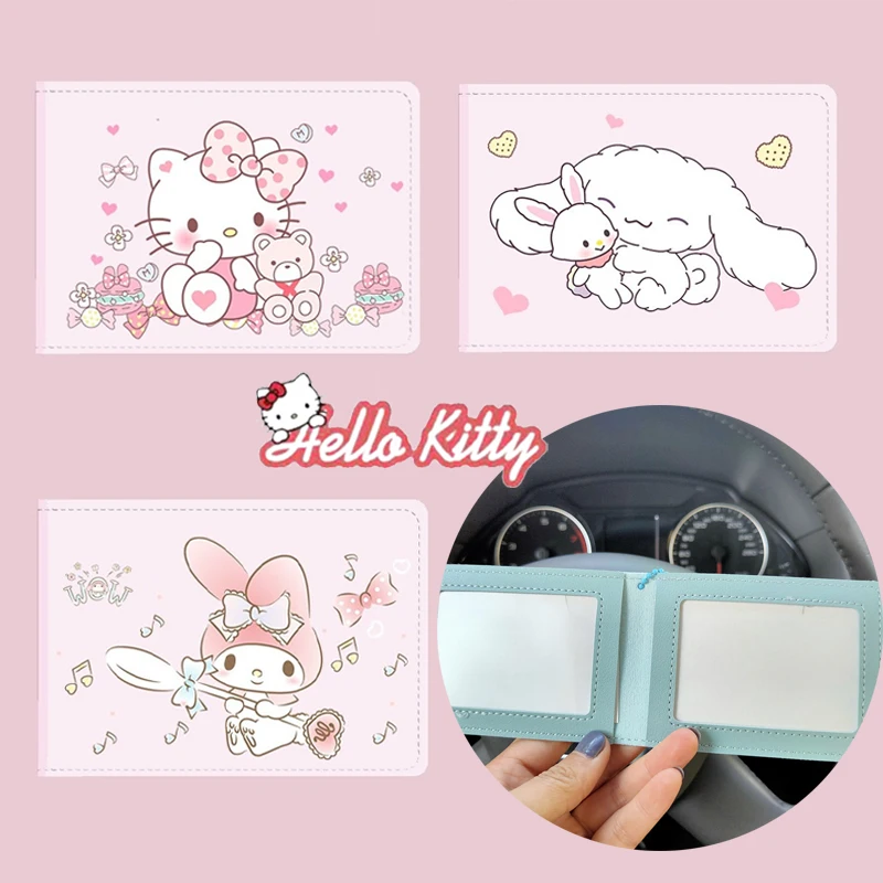 Hello Kitty Car Driving License Cover Slim Faux PU ID Card Holder ...