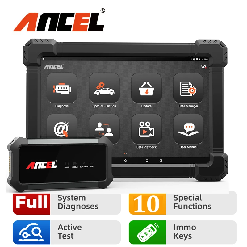 Ancel X7 OBD2 Automotive Scanner Professional OBD Scanner Full System ...