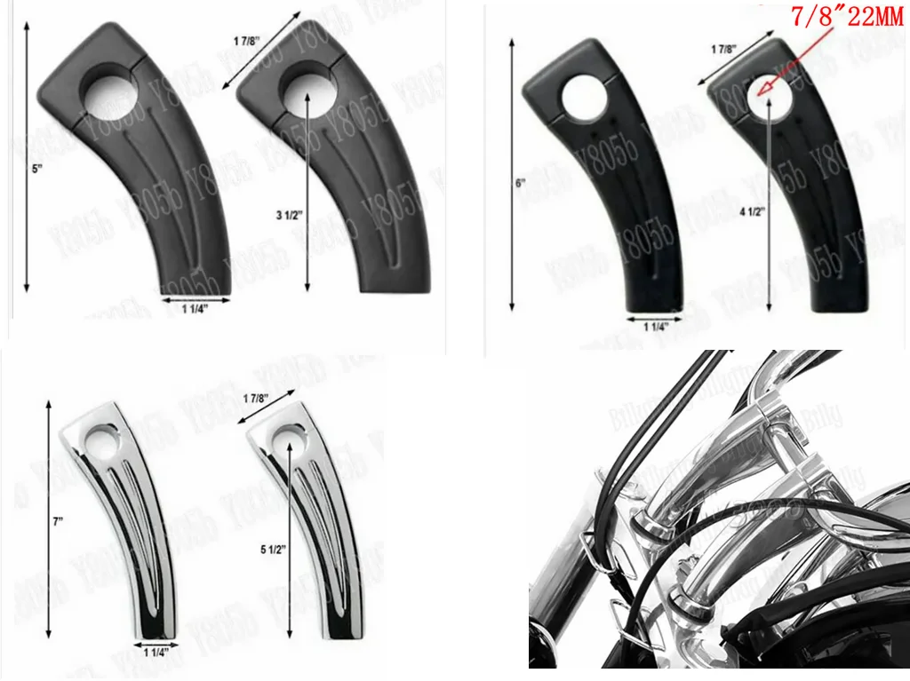 Motorcycle-7-8-22MM-Handlebar-Risers-Bar-Mount-For-Kawasaki-Vulcan ...