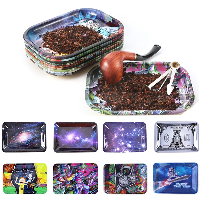 Tobacco Rolling Tray 18*12.5CM Metal Cigarette Smoking Herb Tinplate ...